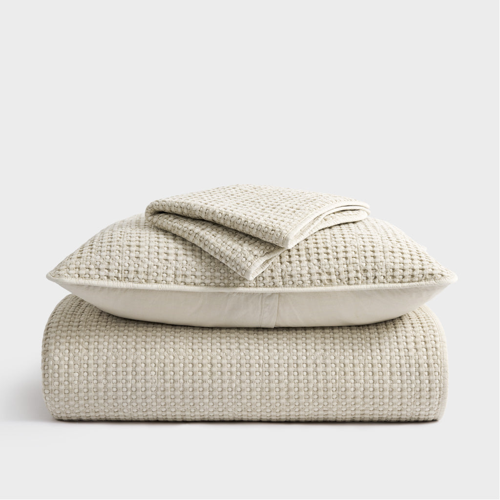 Cotton Waffle Quilt Set – Evergrace Home Inc