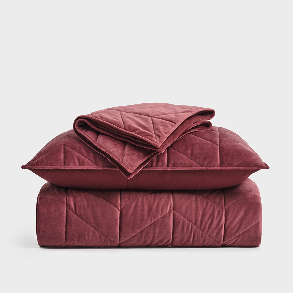 Essential Velvet Oversized Matelassé Velvet Quilt Set – Evergrace Home Inc